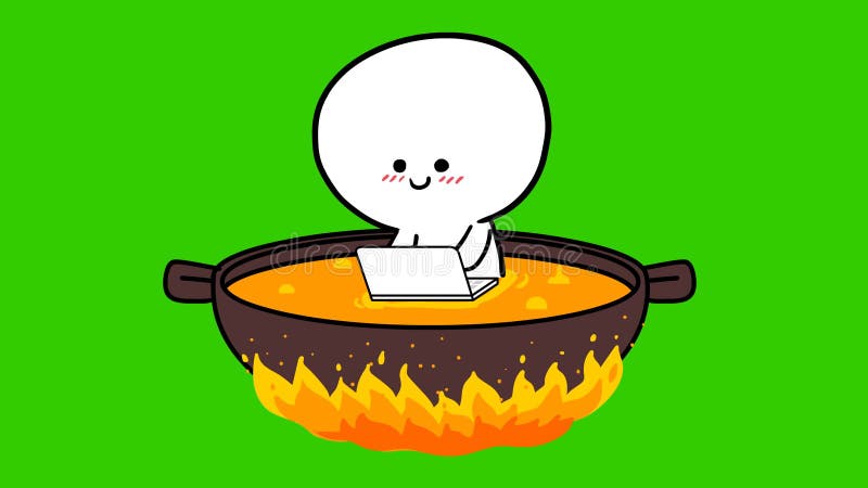 Animated Fun Working in Hell - Green Screen Stock Footage - Video of ...