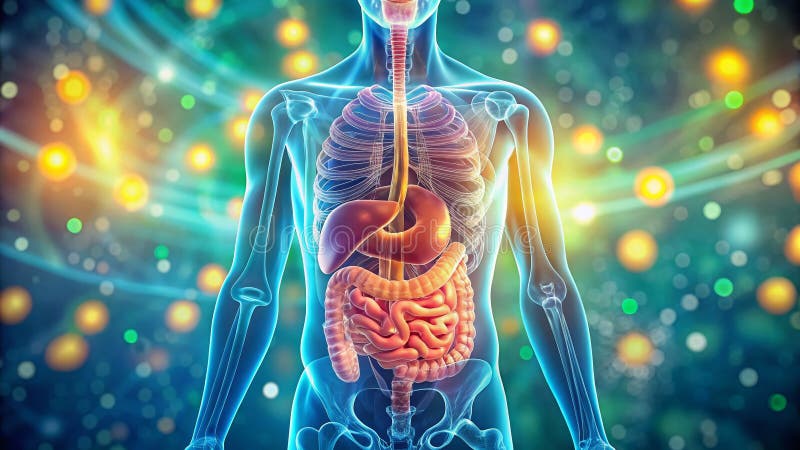 Animated Gastrointestinal System Illustration with Bokeh Effect Explore ...