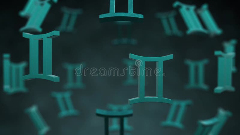 Rotating Gemini Symbol Animation Background Stock Footage - Video of ...