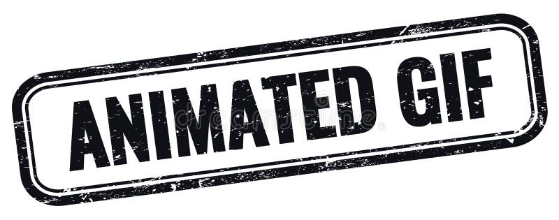 ANIMATED GIF Text on Black Grungy Vintage Stamp Stock Illustration ...