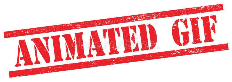 ANIMATED GIF Text on Red Grungy Rectangle Stamp Stock Illustration ...