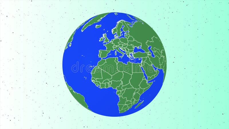 Animated Global Map with Location Markers for Navigation and ...