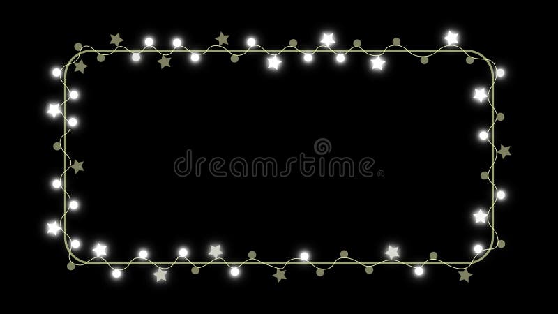 Frame Light Glowing Twinkle – Golden Star LED Border Animation Loop ...