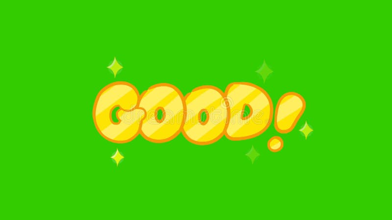 Animated Good Text Effect on Green Screen Stock Video - Video of ...