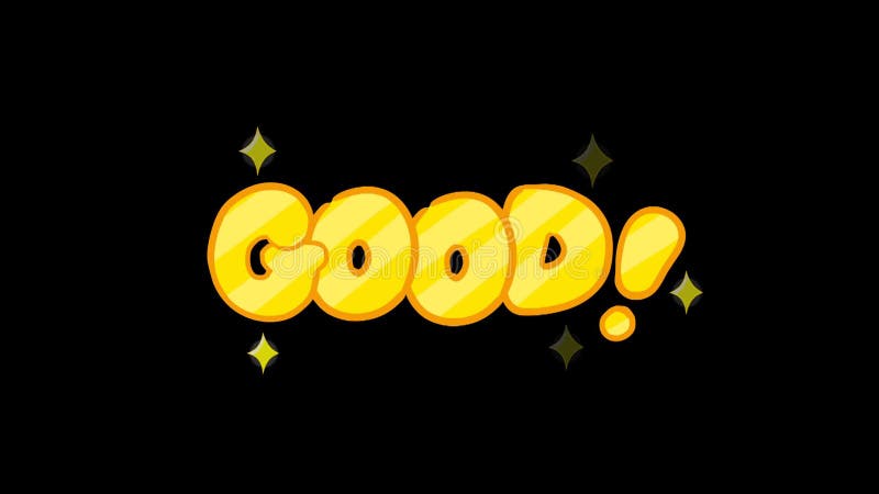 Animated Good Text Effect on Transparent Background Stock Footage ...