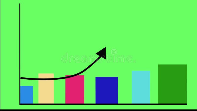 Animated Graph Chart Showing Data Growth Progress Over Time Stock Video ...