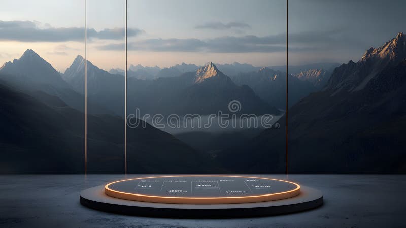 Animated Graphic Template for Weather Reports Featuring Scenic Mountain ...