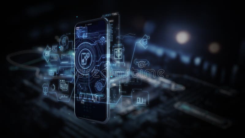 Animation on the Theme of Modern Smartphone Capabilities. Stock Video ...