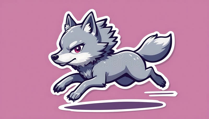 Wolf Character Running Stock Illustrations – 673 Wolf Character Running ...