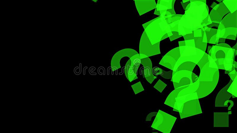 Animated Green Question Marks on the Right Edge Stock Video - Video of ...