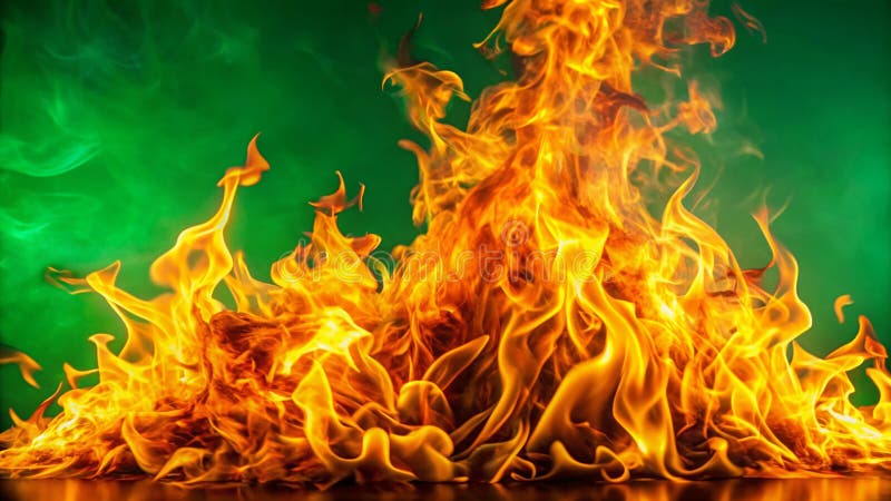 Animated Green Screen Fire Footage Vibrant Macro Flames for VFX ...