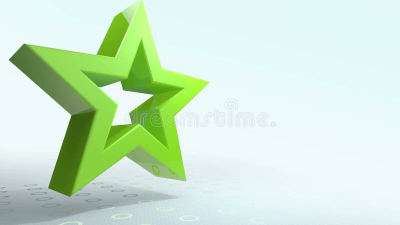 Animated Green Star Transform into the Screen Stock Video - Video of ...