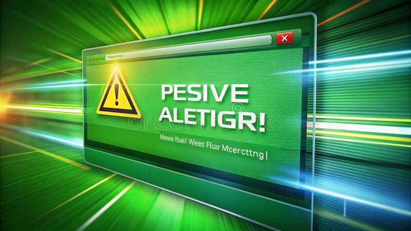 Animated Green Web Browser Alert with Encouraging Message a Positive ...