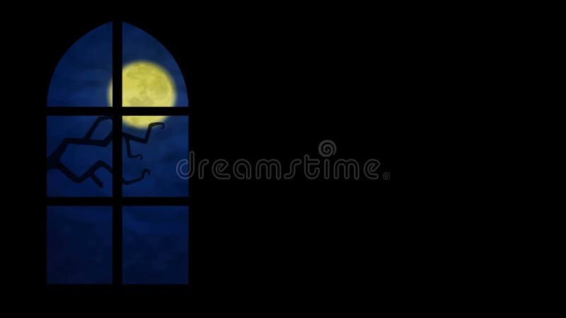 Animated Halloween Ghost at the Window Stock Footage - Video of ...