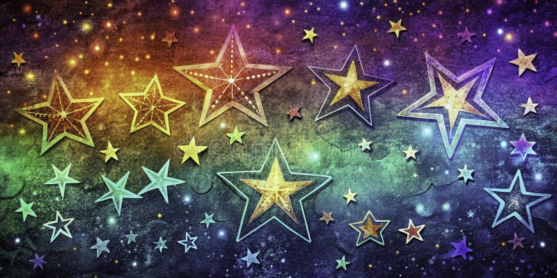 Animated Handdrawn Doodle Stars Sparkling Twinkle Loop Video Stock ...