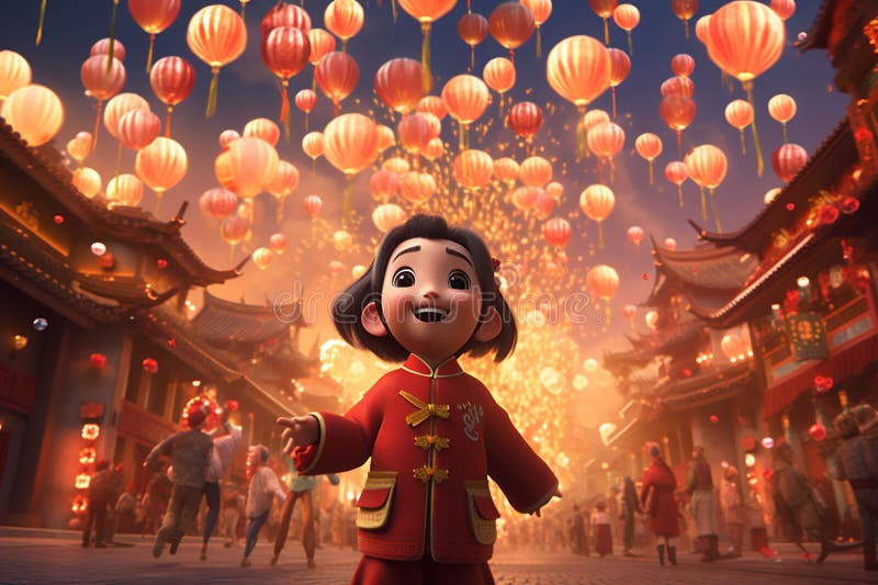 Animated Happy Chinese New Year GIFs Capturing Stock Illustration ...