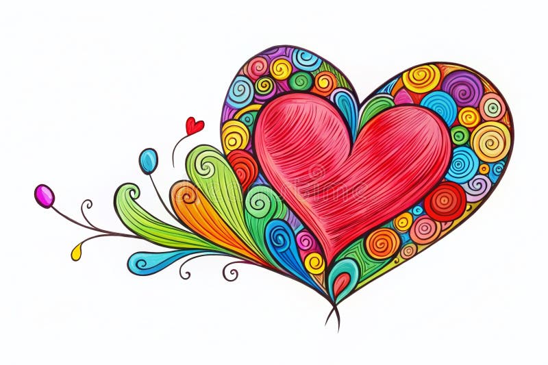 Captivating Hand Drawn Animated Heart Doodle Loop Stock Illustrations ...