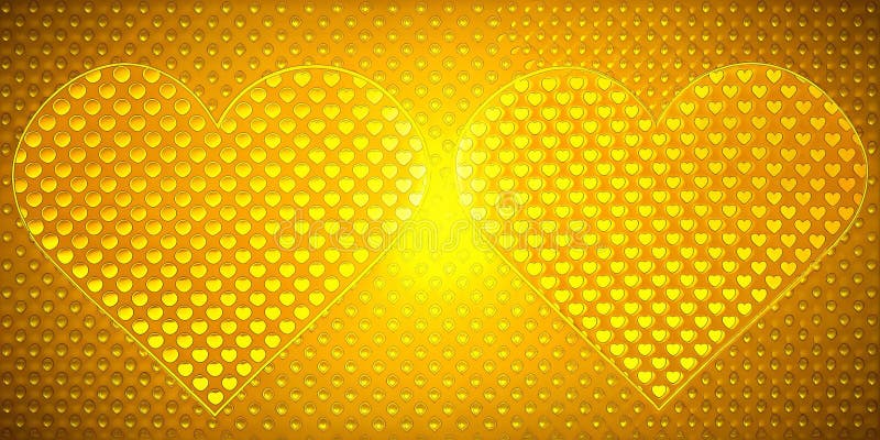 Animated Heart Silhouettes Looping on a Vibrant Yellow Background with ...