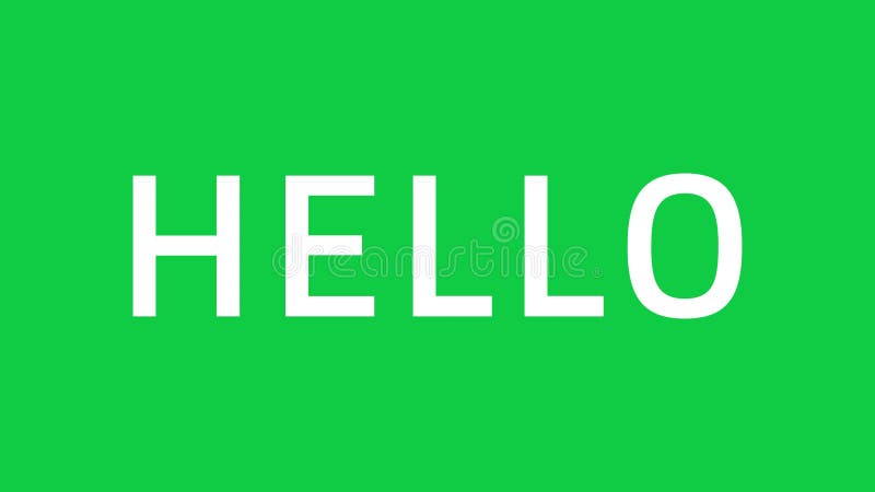 Animated Hello with Bouncing Text Effect with Shadows in Red, Green ...
