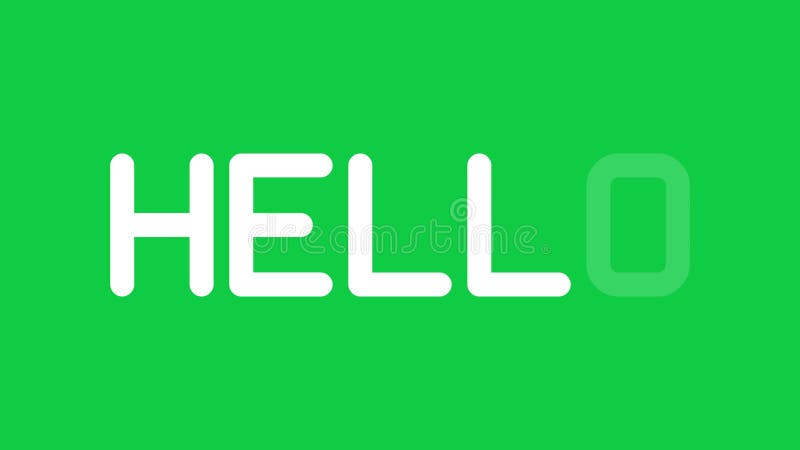 Animated Hello with Flicker Text Effect in Red, Green, and Blue ...