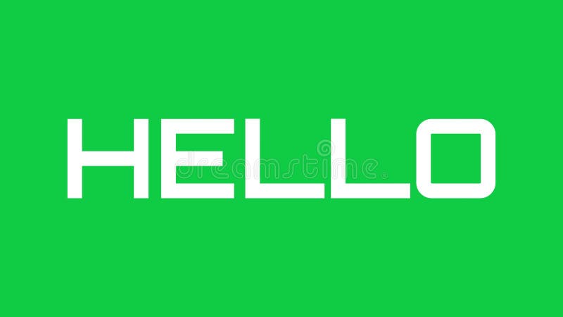 Animated Hello with Raining Characters Text Effect in Red, Green, and ...