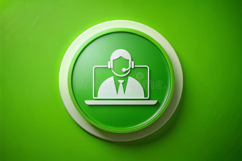 Animated Help Desk Circle Icon Engaging Support and Technology Solution ...