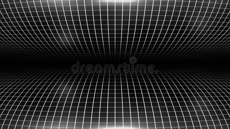 Hi-tech White Square Pattern Futuristic Technology Grid on Black ...
