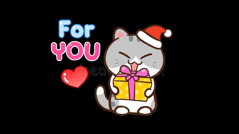 Animated Holding a Gift Box for You - Transparent Background Stock ...