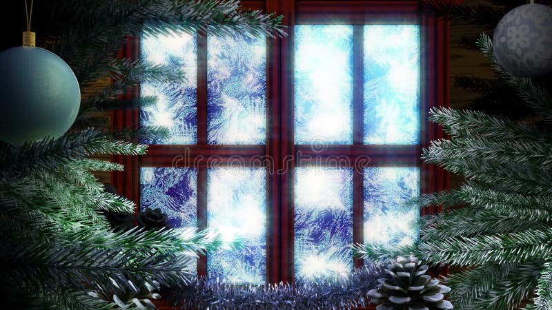 Animated Holiday Christmas Window Stock Footage - Video of beauty ...