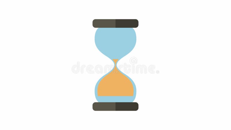 Animated Hourglass with Flowing Sand and Continuous Flip Cycle Stock ...
