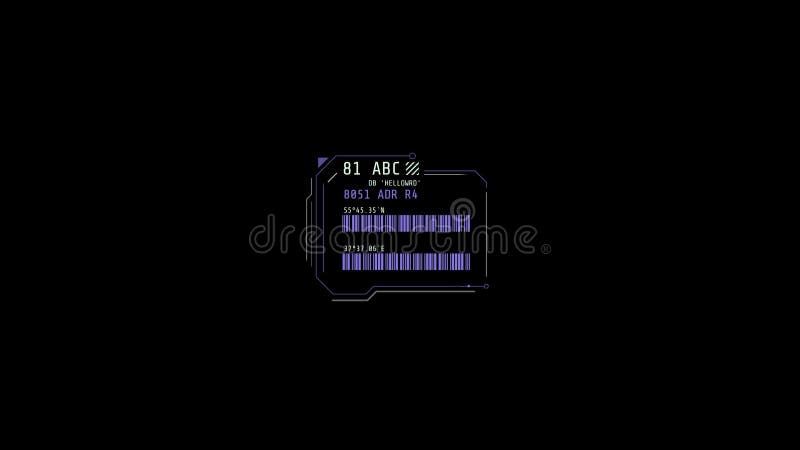 HUD Element - Animation of Decoding Abstract Coordinates. Stock Footage ...