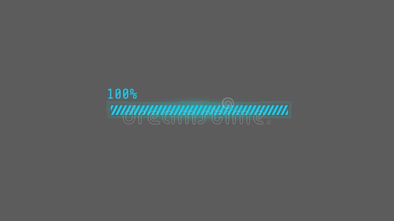 HUD Loading Element - Progress Bar with Percentage. Stock Footage - Video of interface, decoding ...