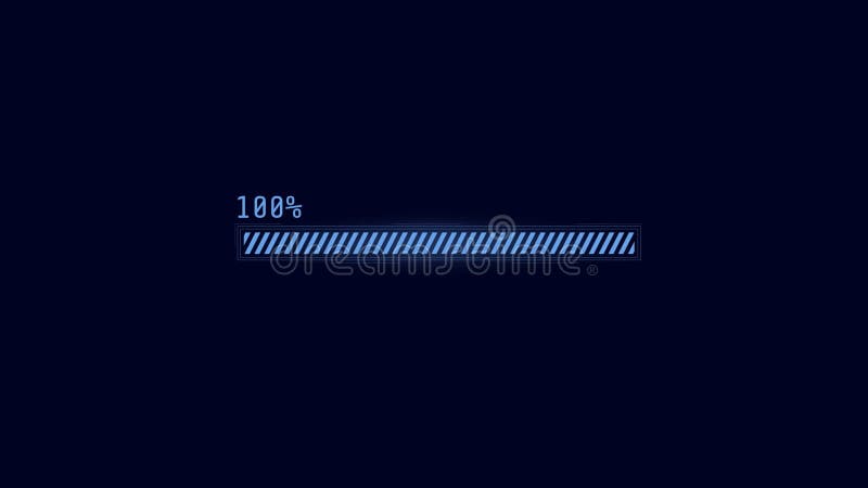 HUD Loading Element - Progress Bar with Percentage. Stock Video - Video ...