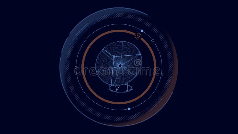 HUD Element - Animation of 3D Virtual Satellite Dish. Stock Video ...