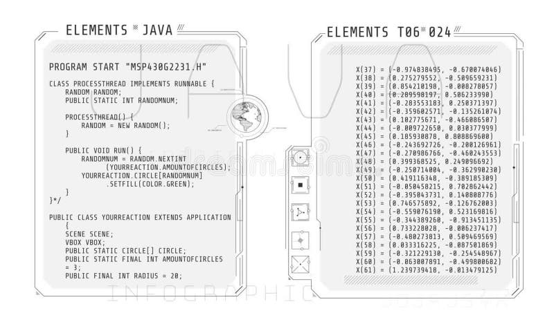 Animated HUD Windows with Lines of Code. Stock Video - Video of ...