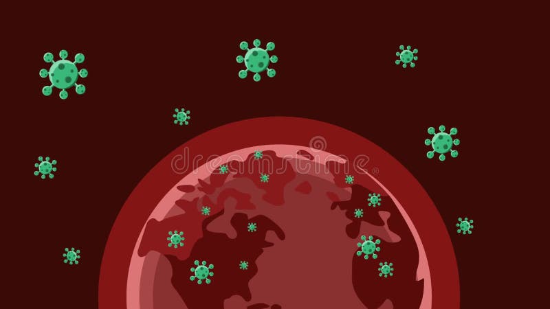 Animated Illustration of Corona Virus Attacking the Earth Stock Footage ...