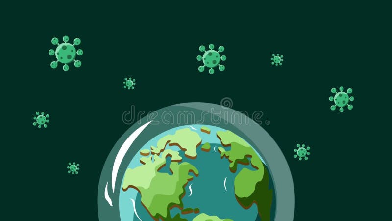 Animated Illustration of Corona Virus Attacking the Earth Stock Footage ...