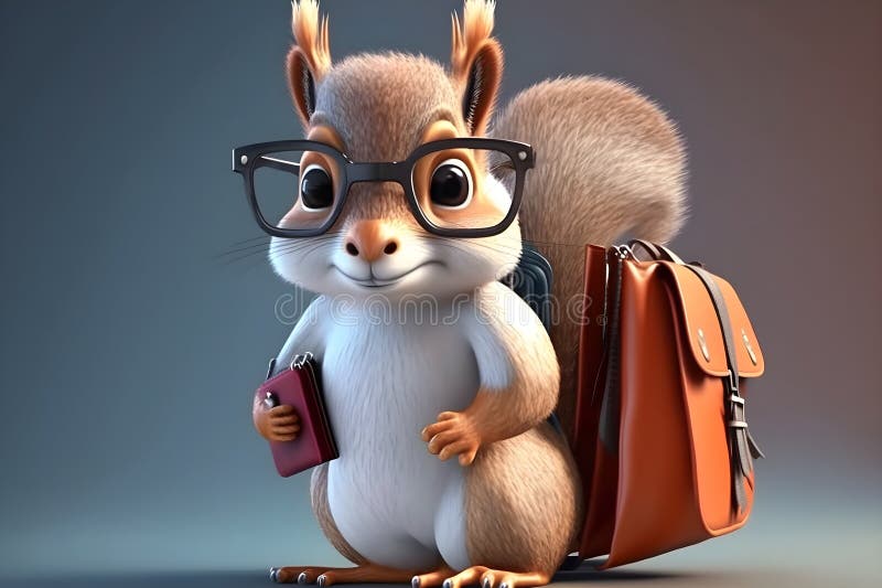 Squirrel Animal Animated Illustration, Created by Generative Ai ...