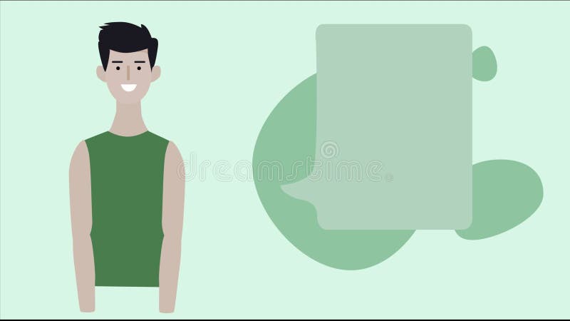 Animated Illustration of Girl Talking and a Text Box Comes Out Stock ...