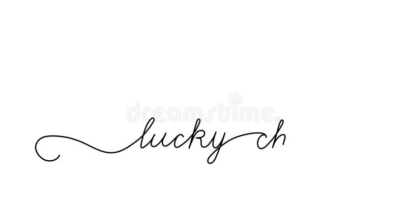Animated Illustration for Patrick`s Day. Continuous One Line Script ...