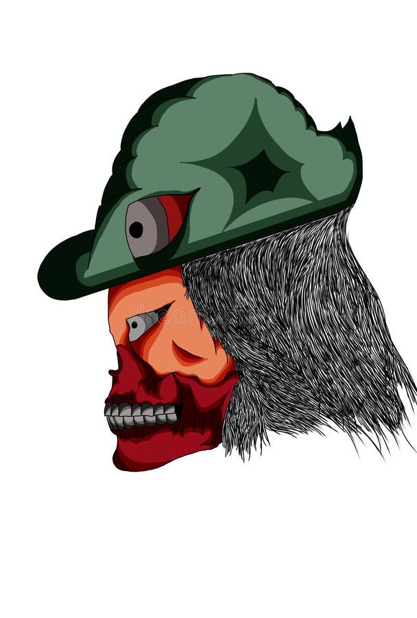 Animated Image of a Half-skull Human Illustration Stock Illustration ...