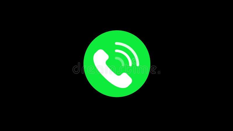 Animated Incoming Call Icon with Ringing Effect. Stock Footage - Video ...