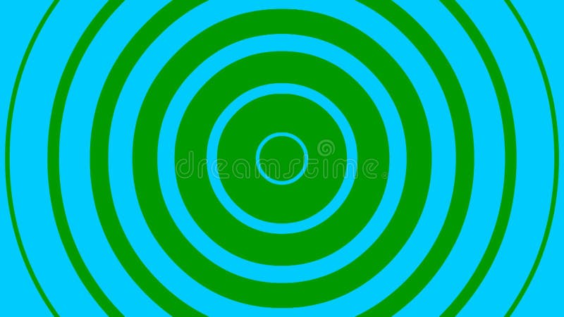 Animated Increasing Blue Linear Circles from the Center. Flat Vector ...