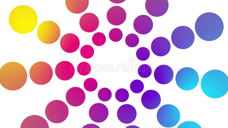 Animated Increasing Colorful Dots Circles from the Center. Abstract ...