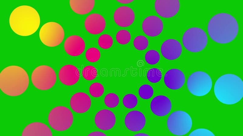 Animated Increasing Colorful Dots Circles from the Center. Abstract ...