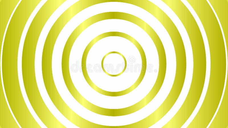 Animated Increasing Golden Linear Circles from the Center. Flat Vector ...