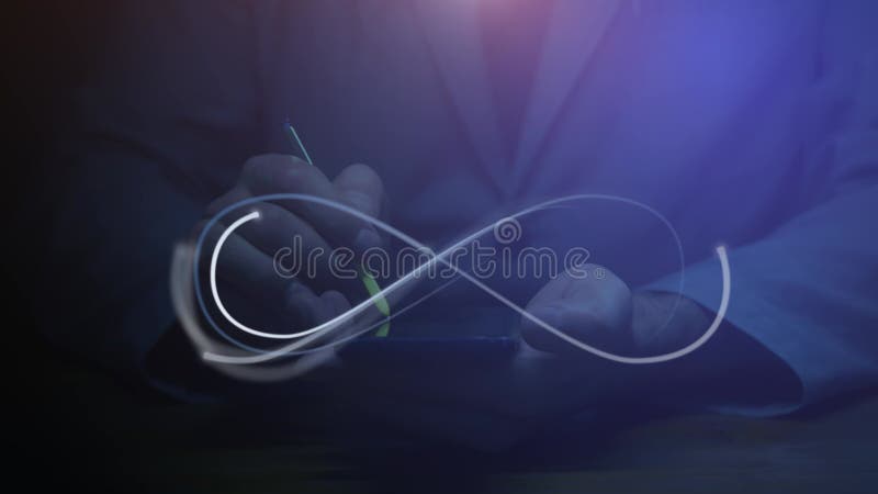 Neon Blue Infinity Symbol