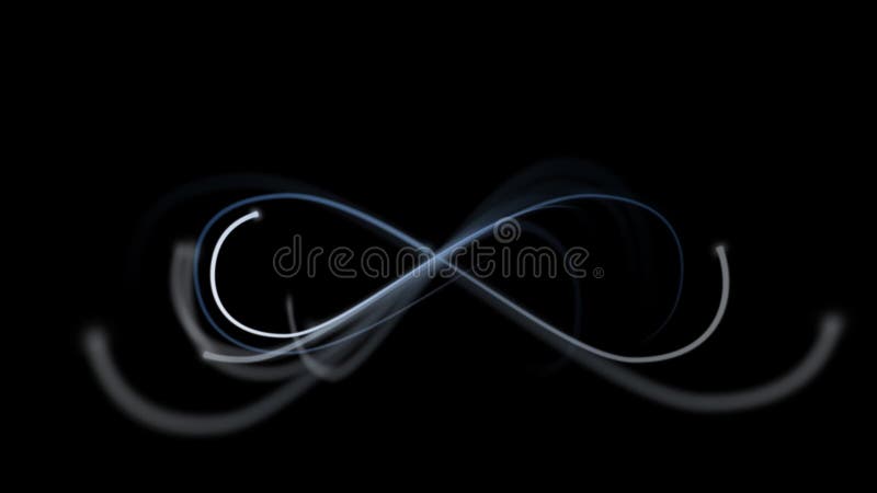 Animated Infinity Symbol on a Black Background. Mathematics. Physics ...