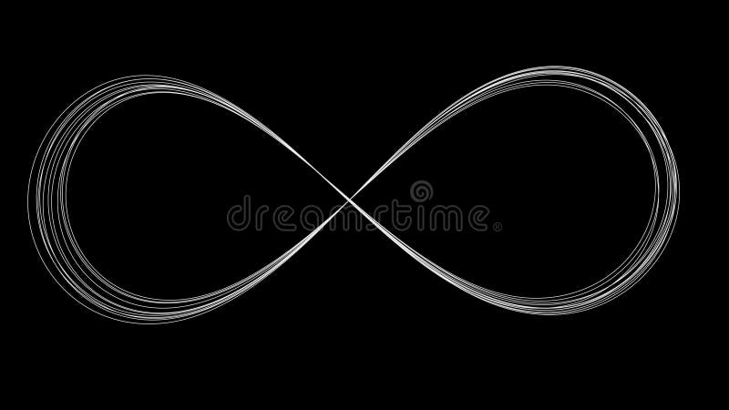 Infinity Symbol Appears of Multiple Lines, Animated Figure. Emerging ...
