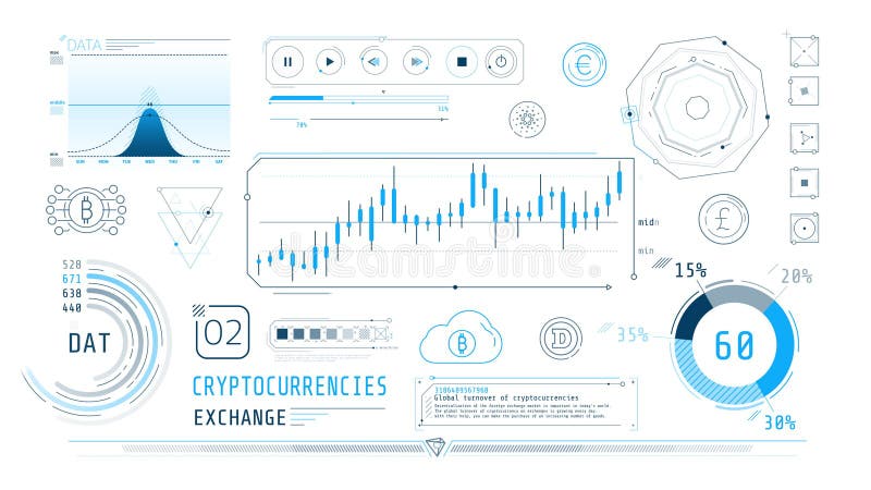 Dynamic Animation on the Theme of Cryptocurrencies Exchange. Stock ...